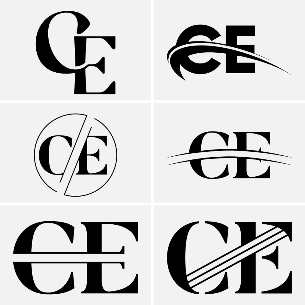 C E Initial Letter Logo design, Graphic Alphabet Symbol for Corporate ...