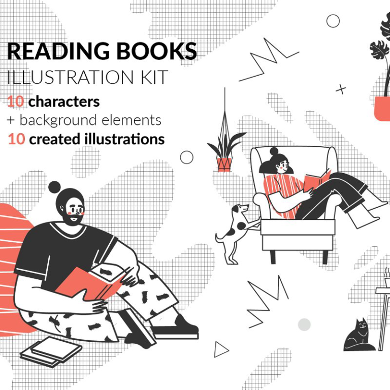 Characters Reading Books – MasterBundles