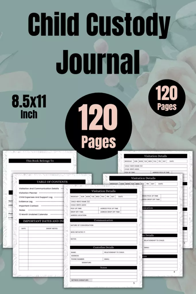 Child Custody Journal KDP Interior | MasterBundles