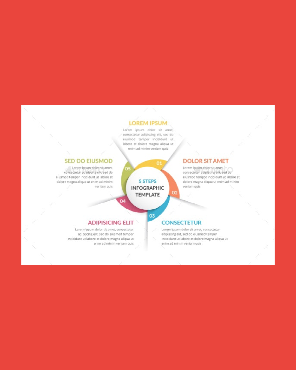 Circle Infographics With Five Elements – MasterBundles