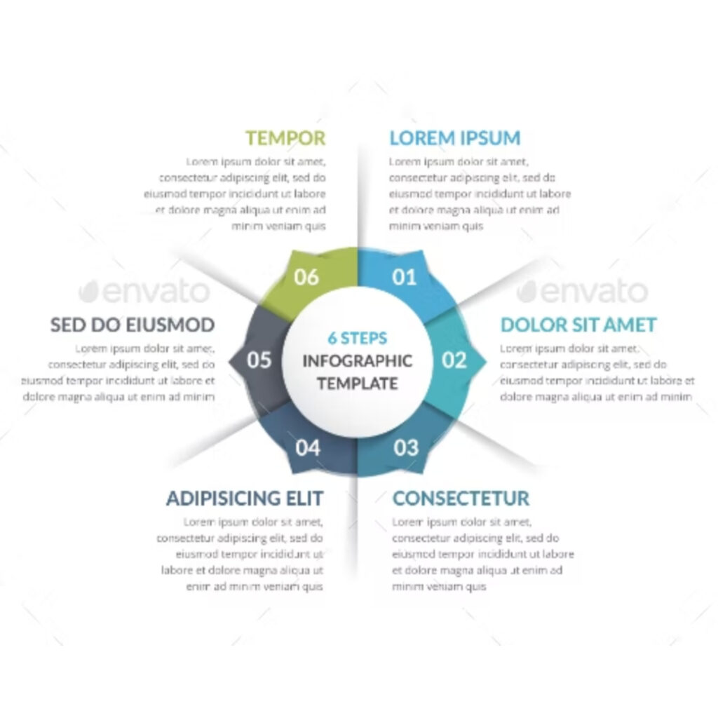 Circle Infographics With Six Elements – MasterBundles