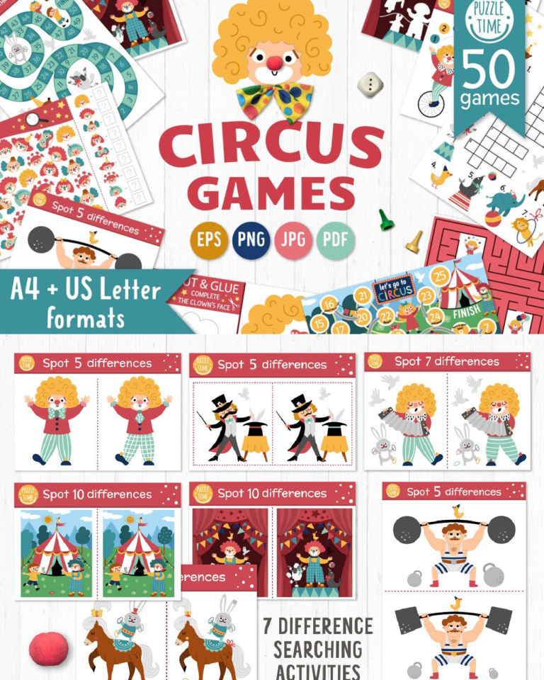 Circus Games And Activities For Kids – MasterBundles