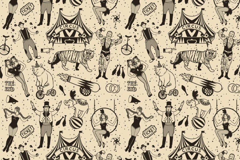 Seamless Circus Pattern – MasterBundles