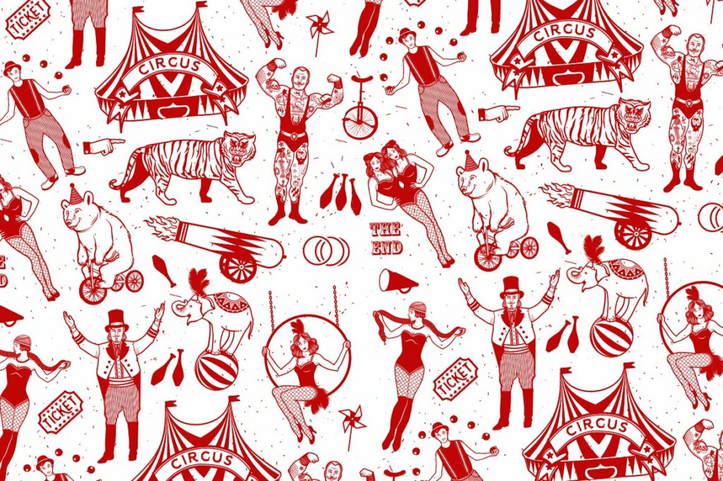 Seamless Circus Pattern – MasterBundles