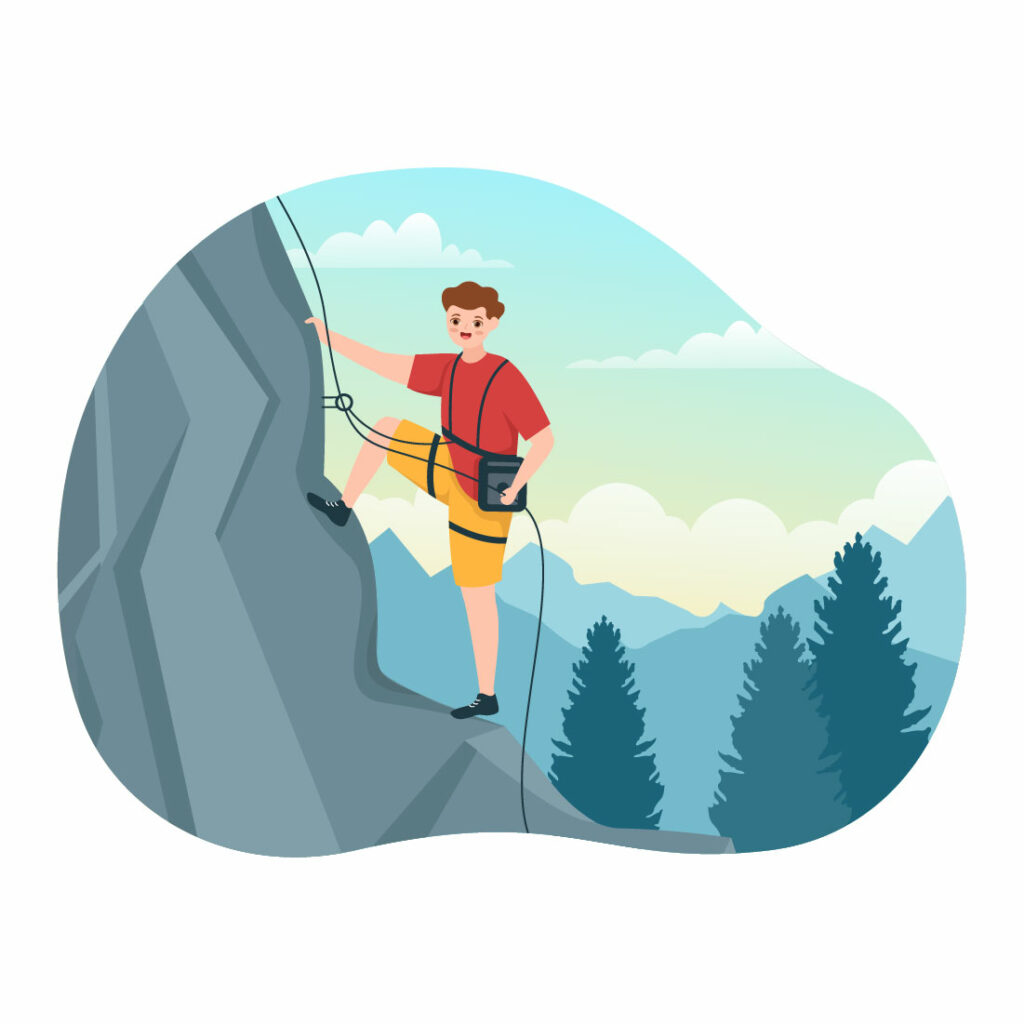 13 Cliff Climbing Illustration - MasterBundles