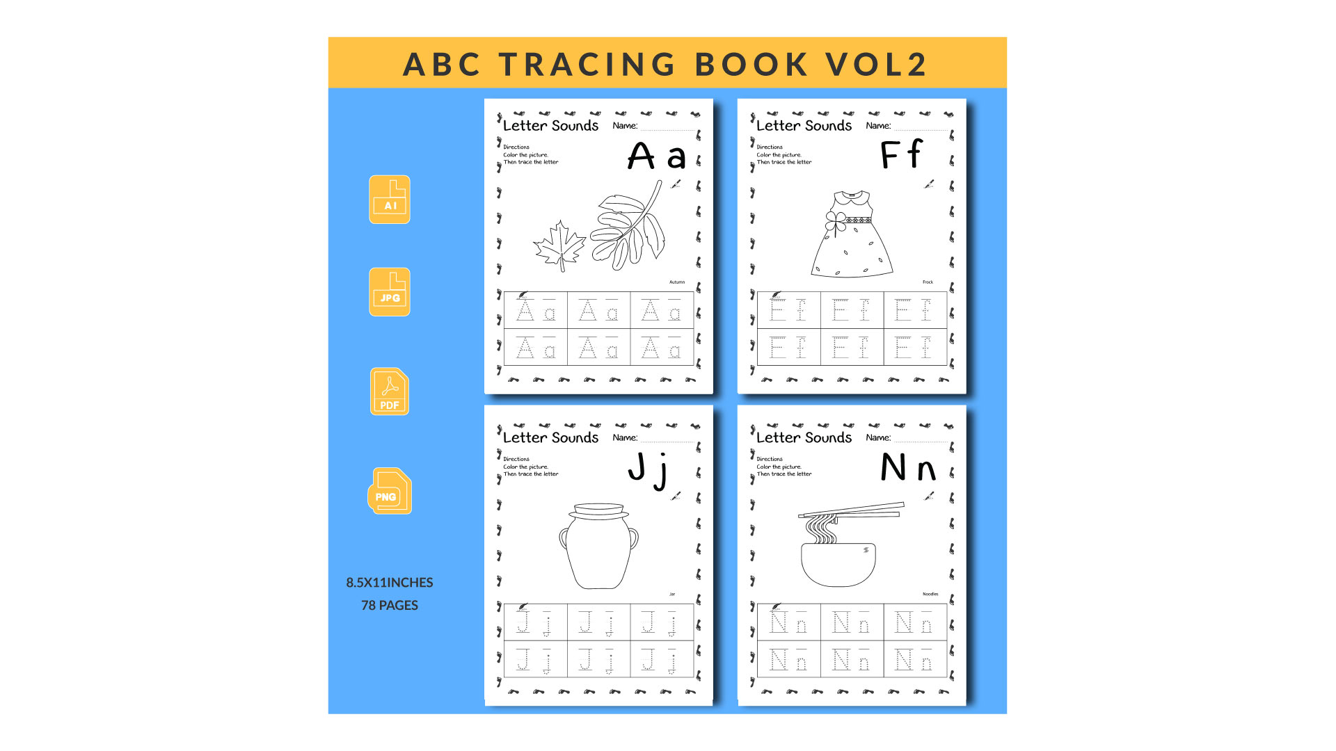ABC Tracing Book Design - MasterBundles