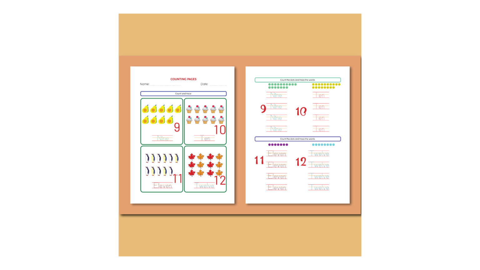 Counting And Tracing Numbers 1-20 - MasterBundles