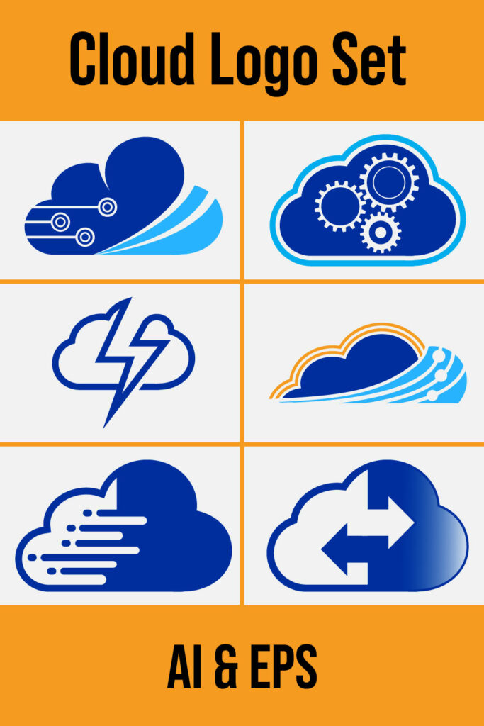 Modern Cloud Technology Vector Logo Design for Business|MasterBundles