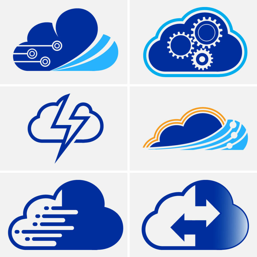 Modern Cloud Technology Vector Logo Design for Business|MasterBundles