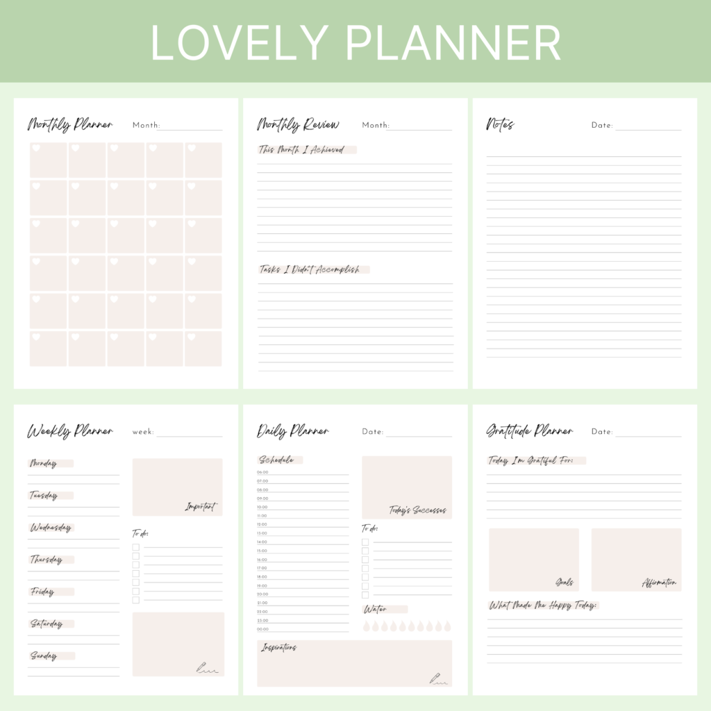 Lovely Digital Planner Design - MasterBundles