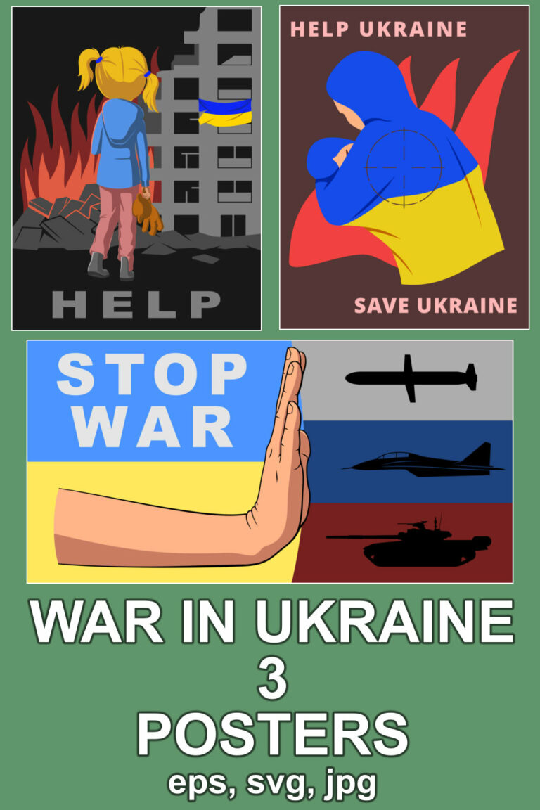 Save, Help Ukraine, Stop War Posters - MasterBundles