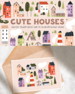 Cute Abstract Tiny Houses Set – MasterBundles