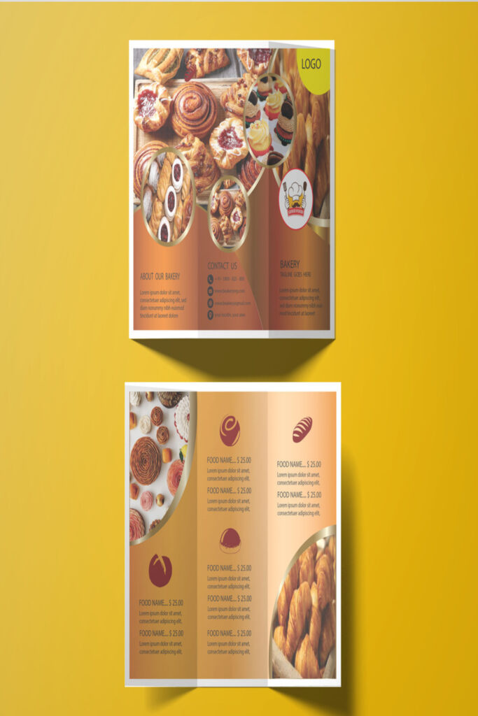 Bakery - Tri - Fold Brochure Design Template - MasterBundles