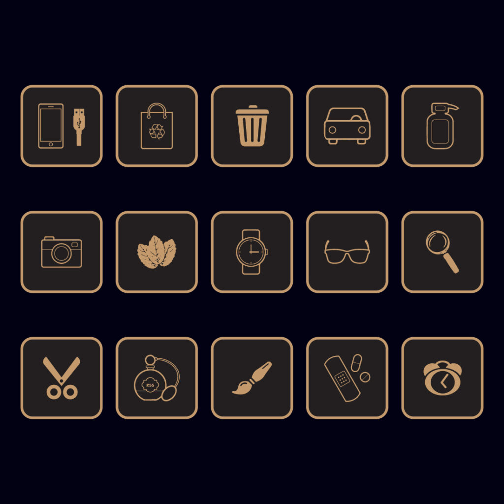 Daily Life Use Items Icon Set - MasterBundles