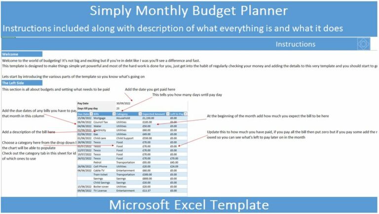 Simple Daily Spending Budgeting Template - MasterBundles