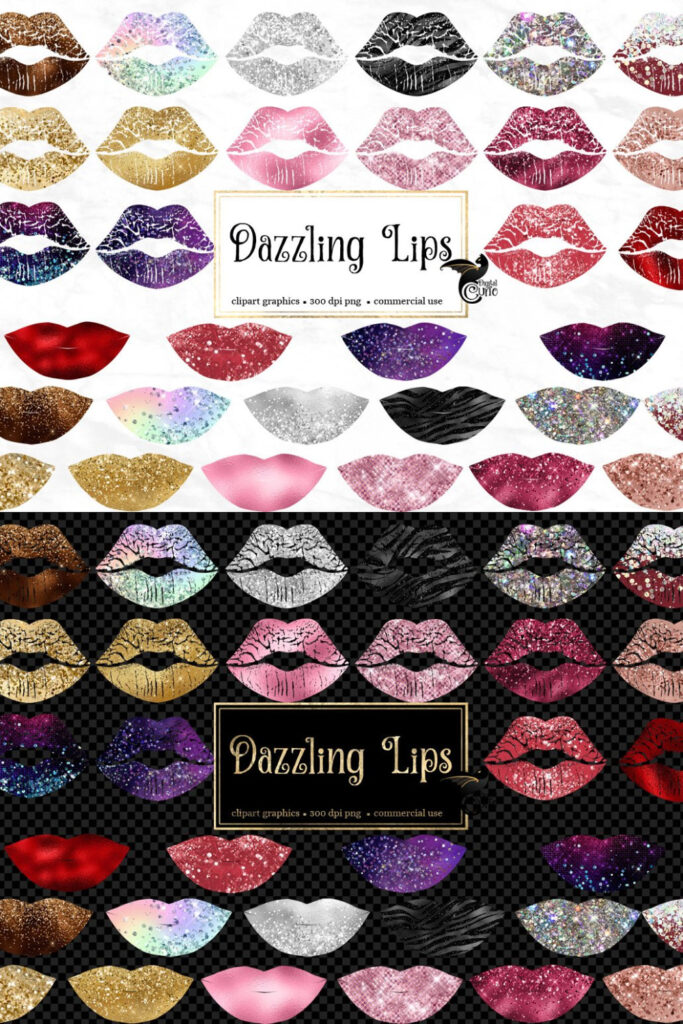 Dazzling Lips Clipart – MasterBundles