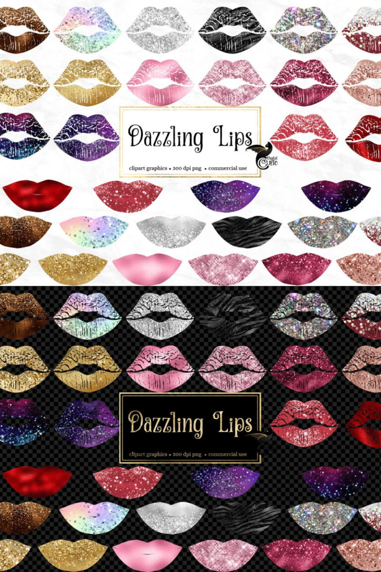 Dazzling Lips Clipart – MasterBundles