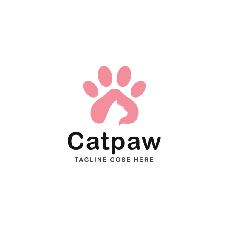 Cat Paw Logo Template - MasterBundles
