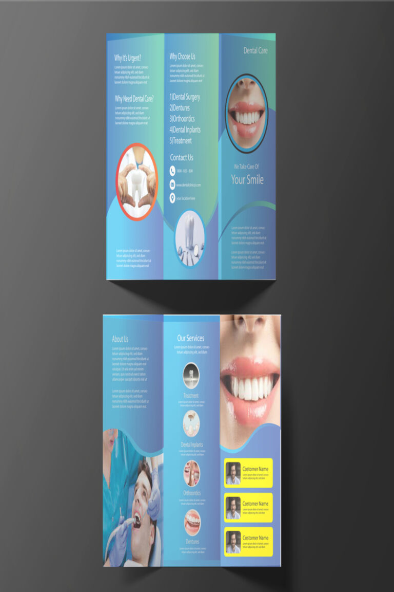 Dental Care - Trifold Boucher Design Template | MasterBundles