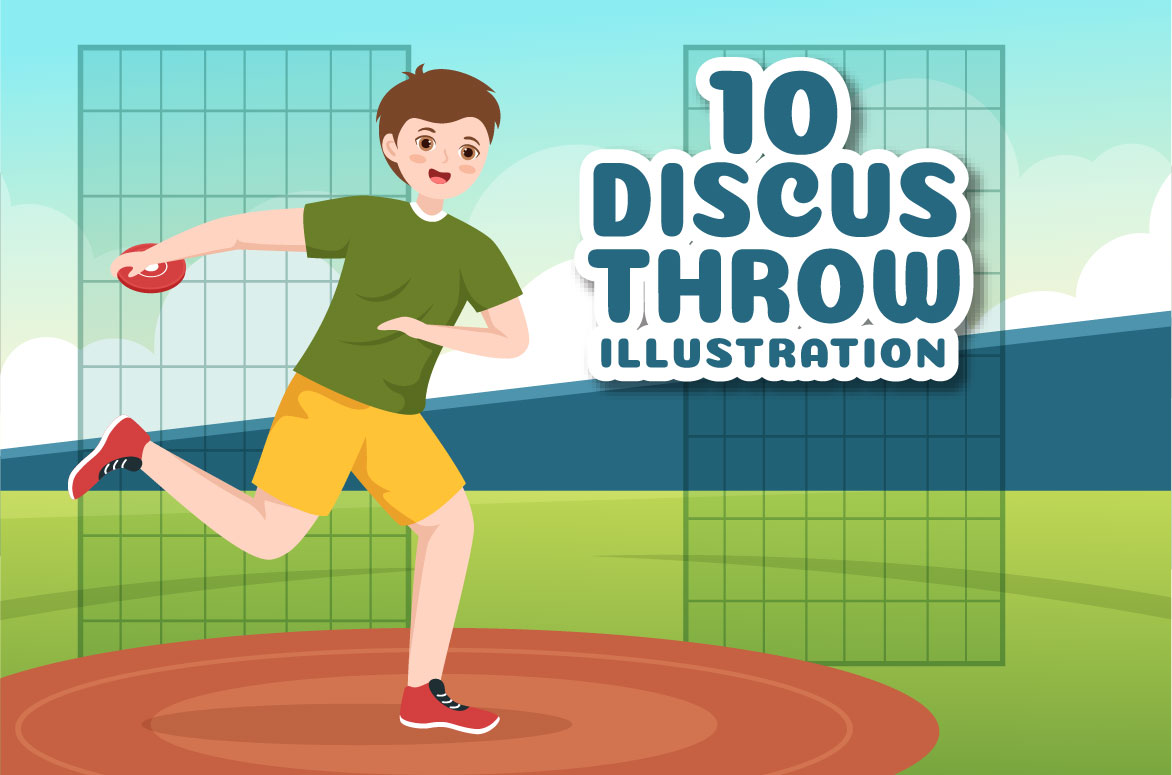 10 Discus Throw Playing Illustration - MasterBundles