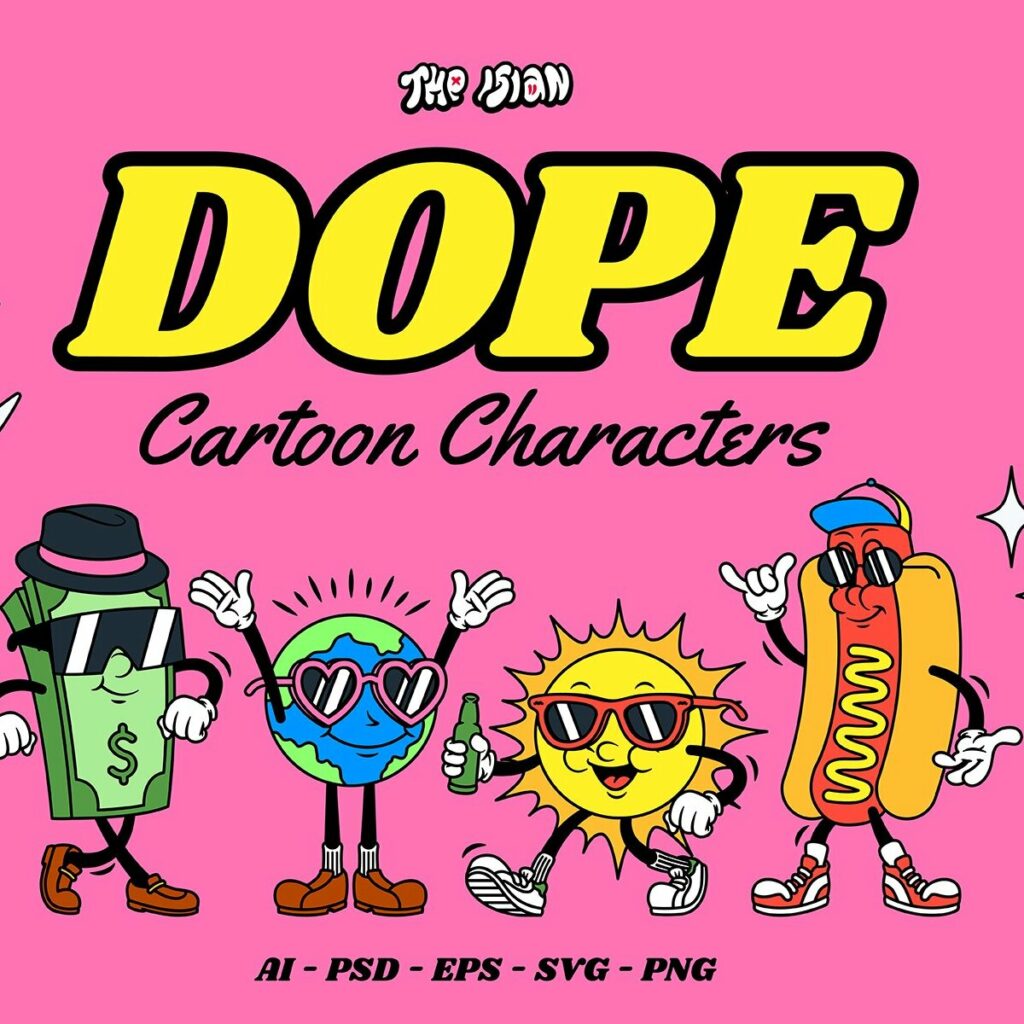 Dope Cartoon Characters – MasterBundles
