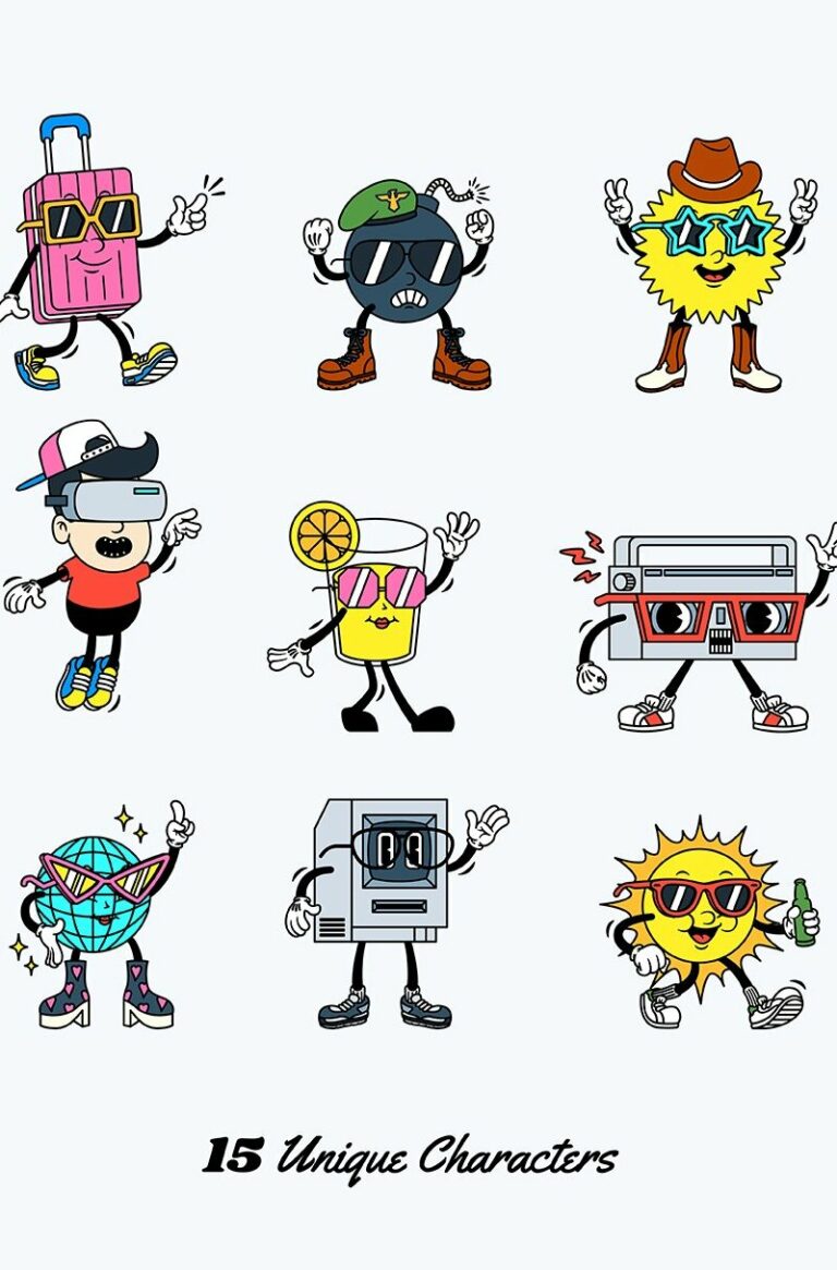 Dope Cartoon Characters – MasterBundles