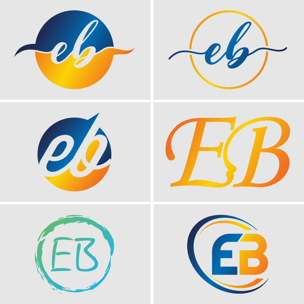 Initial Letter E B Logo Design Vector Template. Graphic Alphabet Symbol ...