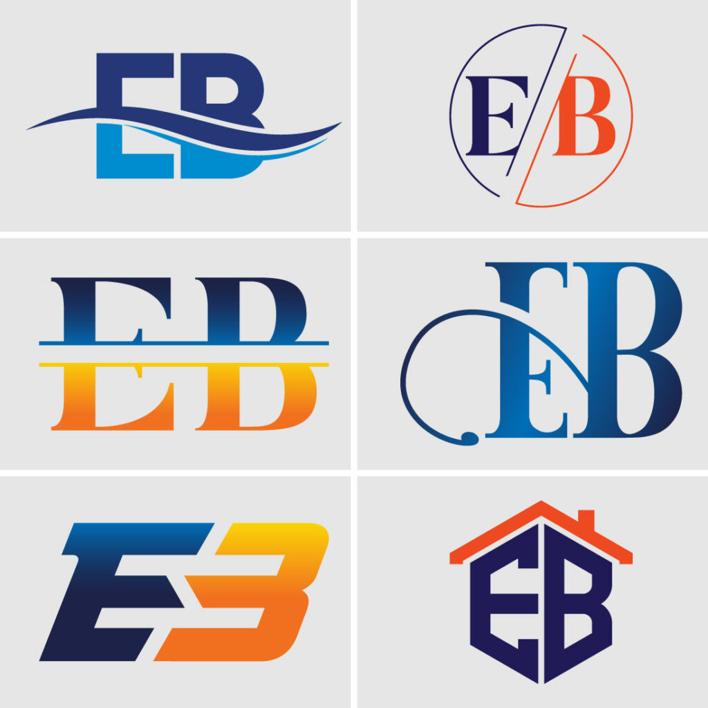 Initial Letter E B Logo Design Vector Template. Graphic Alphabet Symbol ...