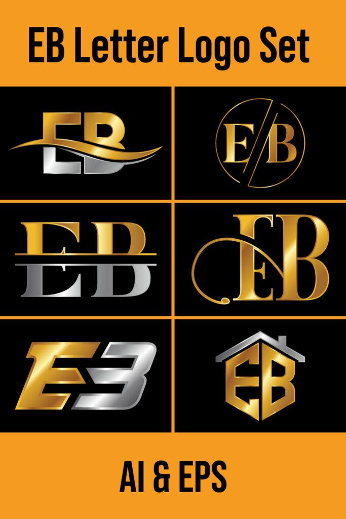 Initial Letter E B Logo Design Vector Template. Graphic Alphabet Symbol ...