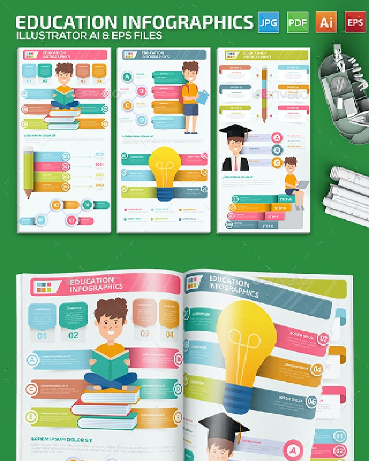 Education Infographics – MasterBundles