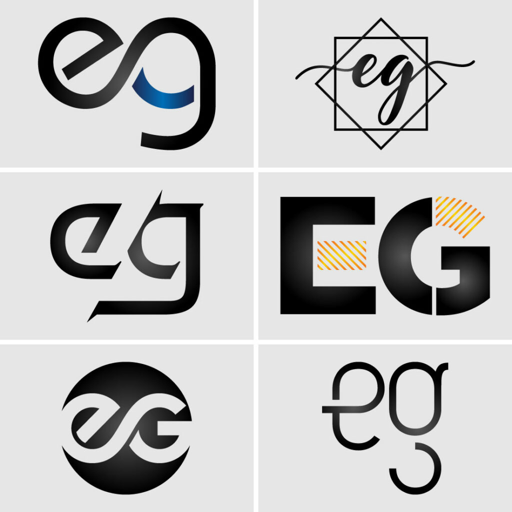 Initial Letter E G Logo Design Vector Template. Graphic Alphabet Symbol ...