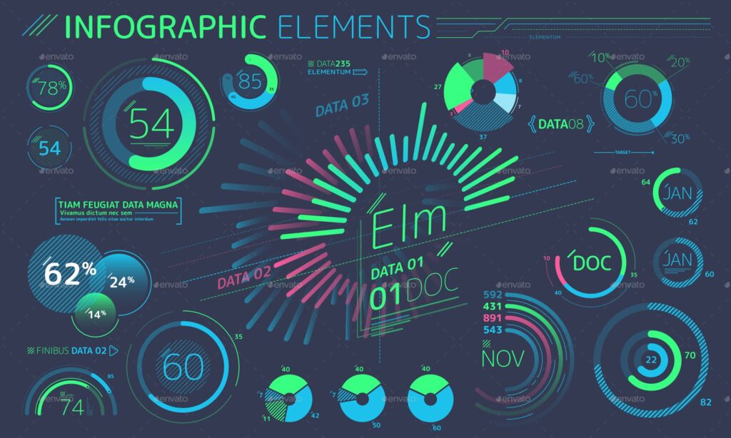 Flat Infographic Elements – MasterBundles