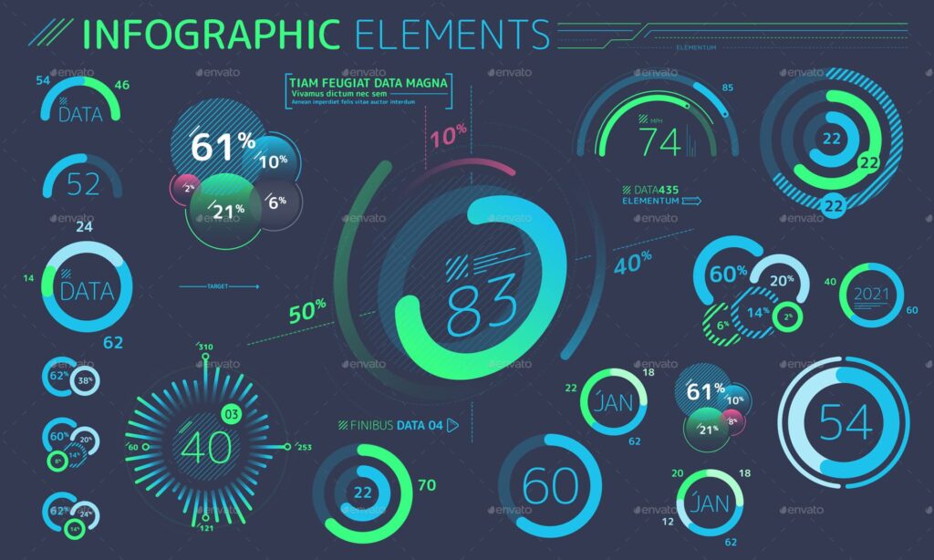 Flat Infographic Elements – MasterBundles