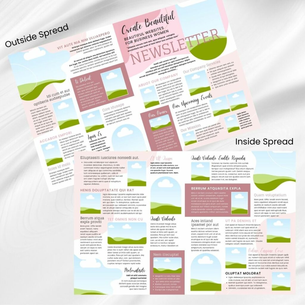 Instant Download Canva Newsletter Template For Businesswomen and ...