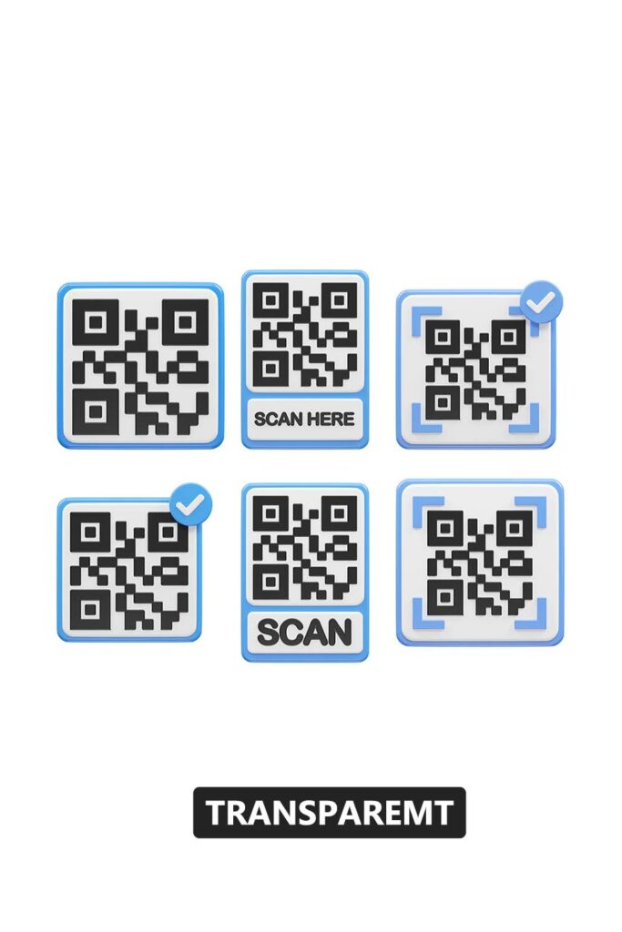 Qr code 3D Rendering Icon Bundle - MasterBundles