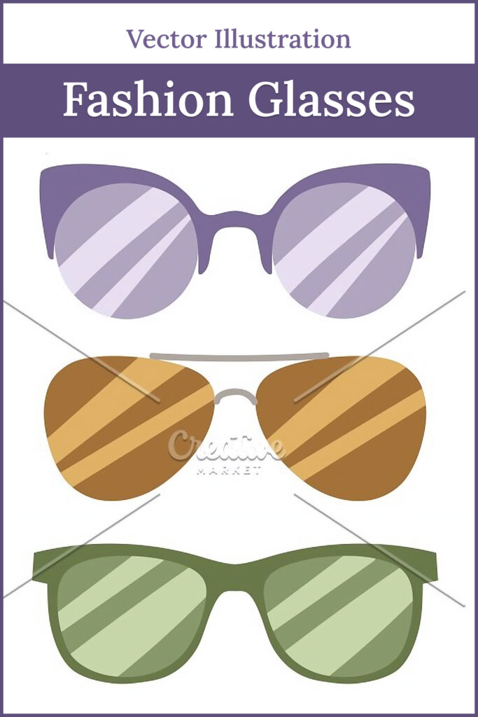 Fashion Glasses Vector Illustration – MasterBundles