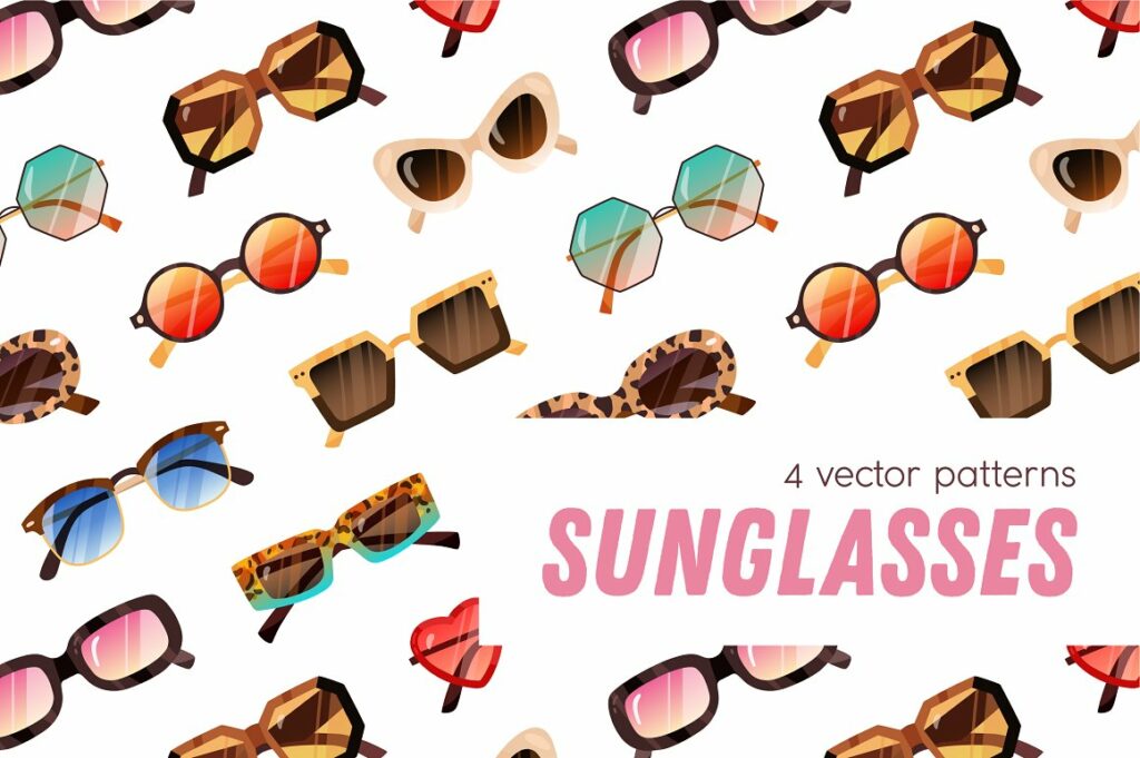 Trendy Sunglasses Seamless Patterns – MasterBundles