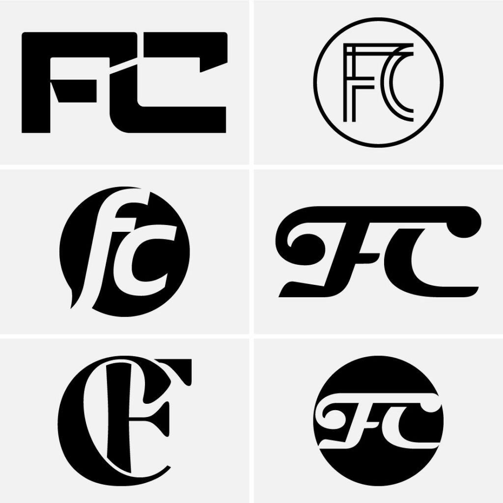 Initial Letter F C Logo Design Vector Template | MasterBundles