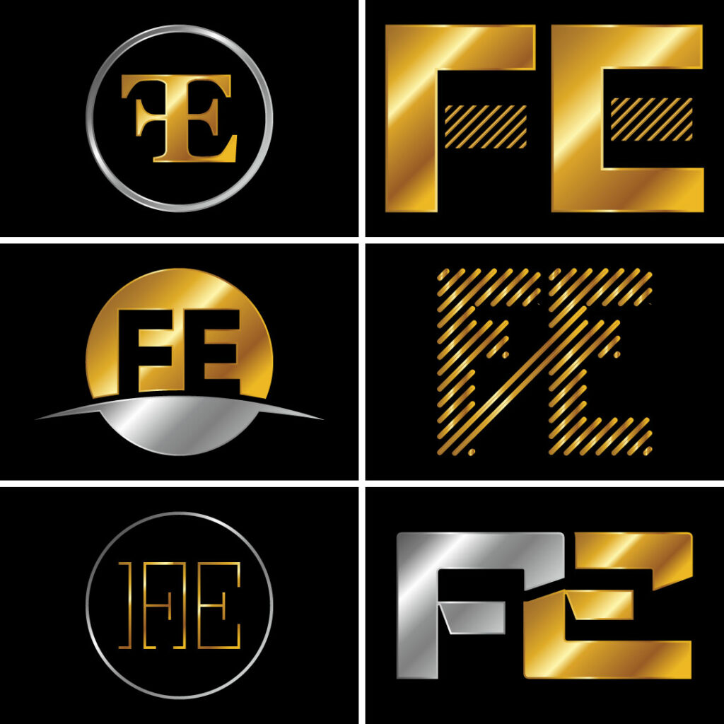 Initial Letter F E Logo Design Vector Template. Graphic Alphabet Symbol ...