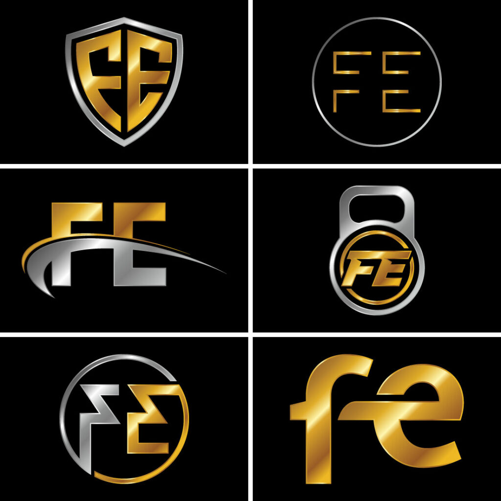 Initial Letter F E Logo Design Vector Template. Graphic Alphabet Symbol ...
