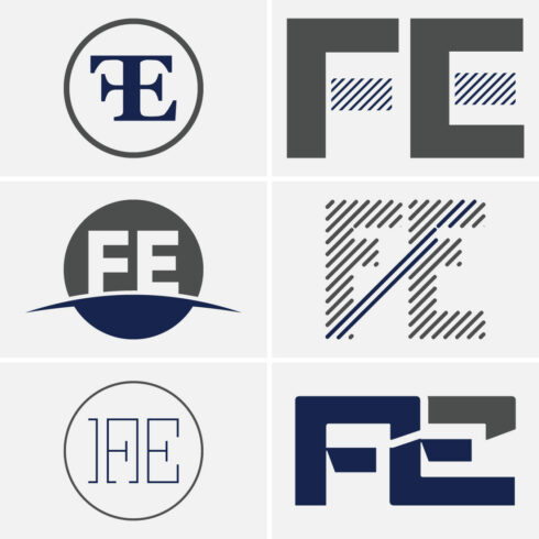 Initial Letter F E Logo Design Vector Template. Graphic Alphabet Symbol ...