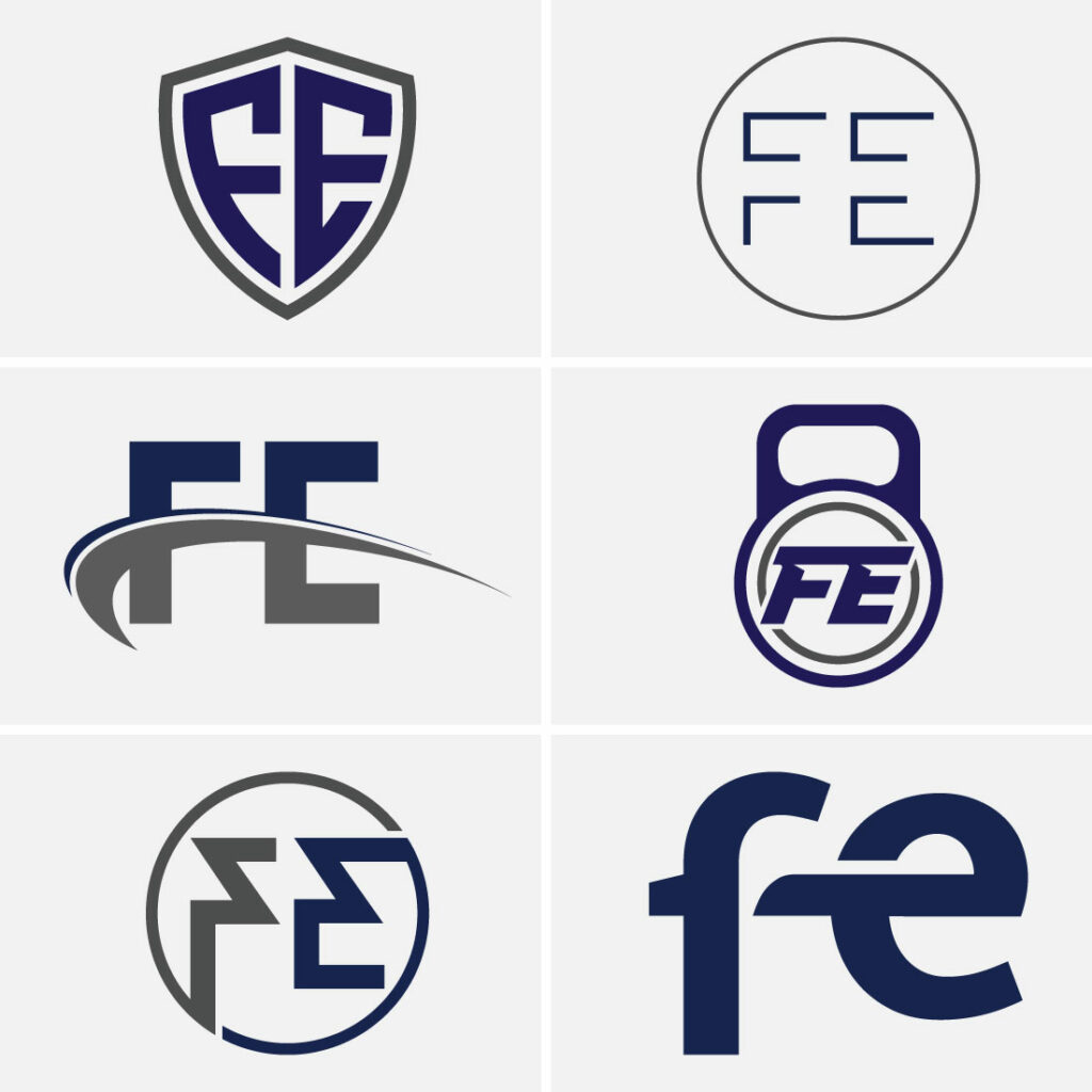 Initial Letter F E Logo Design Vector Template. Graphic Alphabet Symbol ...
