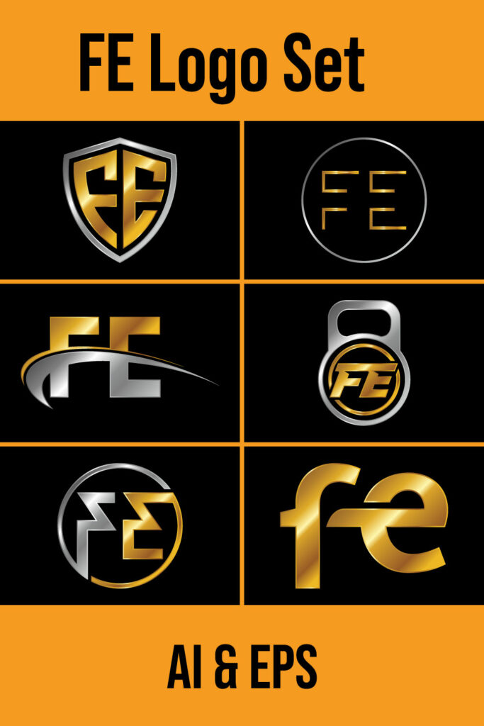 Initial Letter F E Logo Design Vector Template. Graphic Alphabet Symbol ...