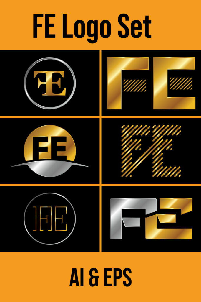 Initial Letter F E Logo Design Vector Template. Graphic Alphabet Symbol ...