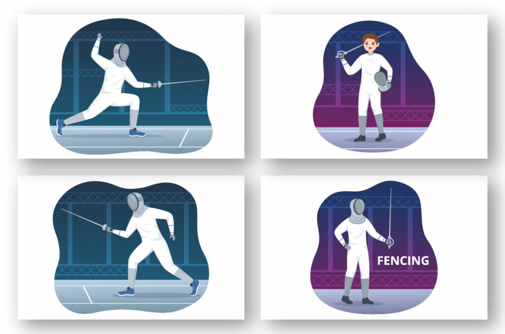 10 Fencing Player Sport Illustration - MasterBundles