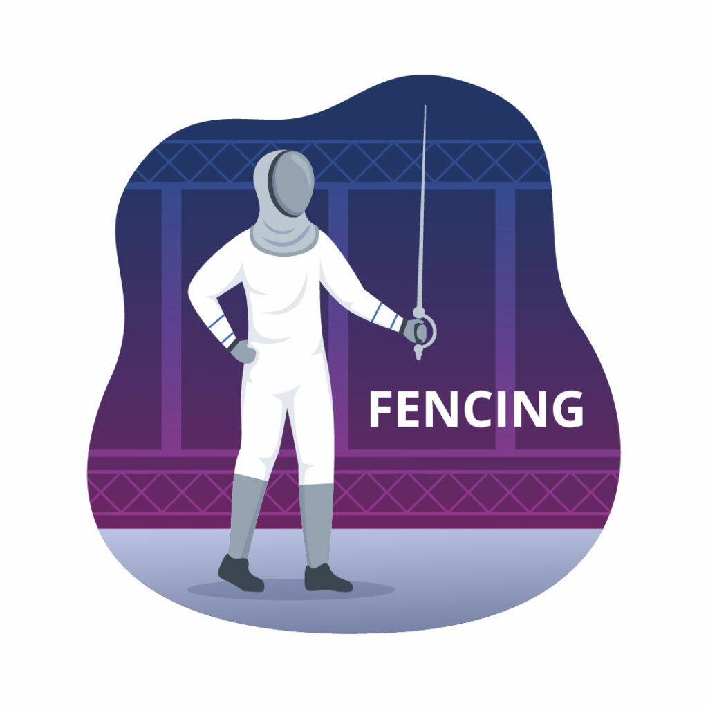 10 Fencing Player Sport Illustration - MasterBundles