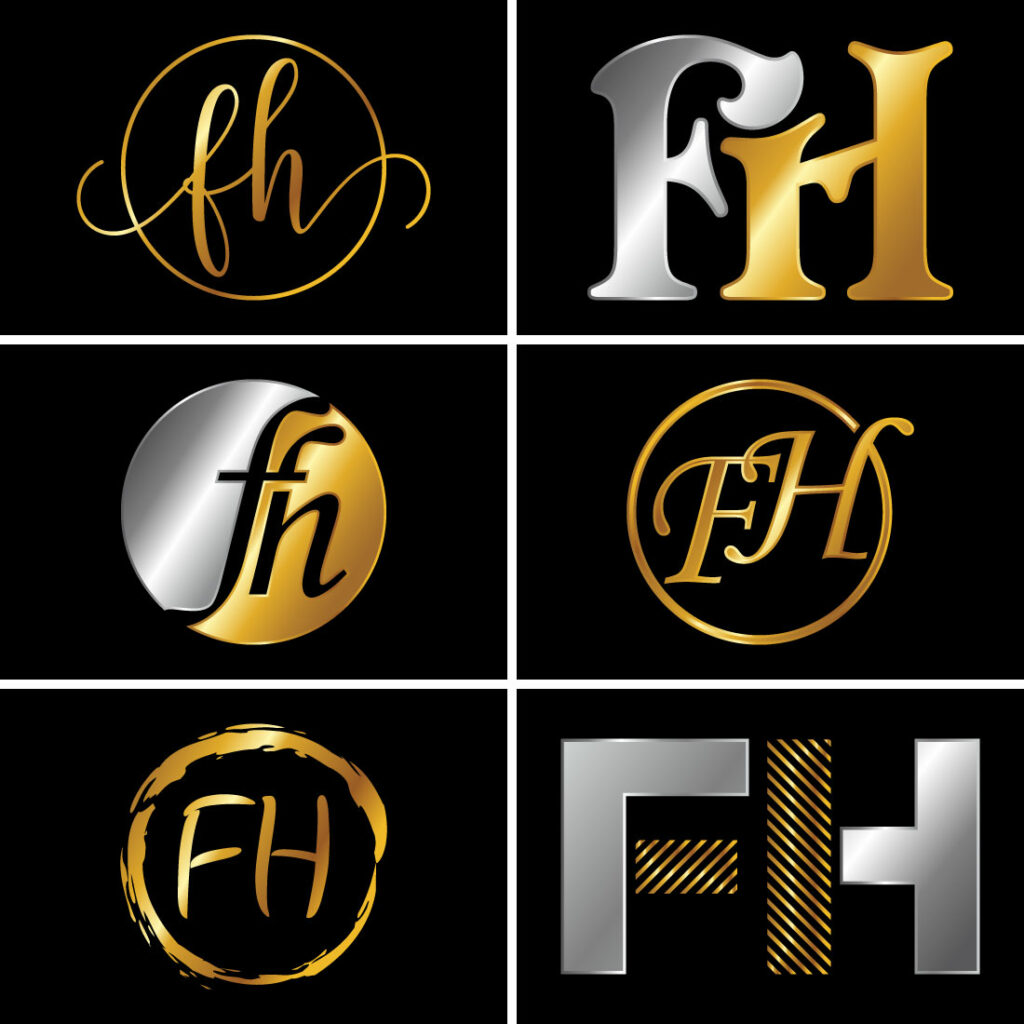 Initial Letter F H Logo Design Vector Template. Graphic Alphabet Symbol ...