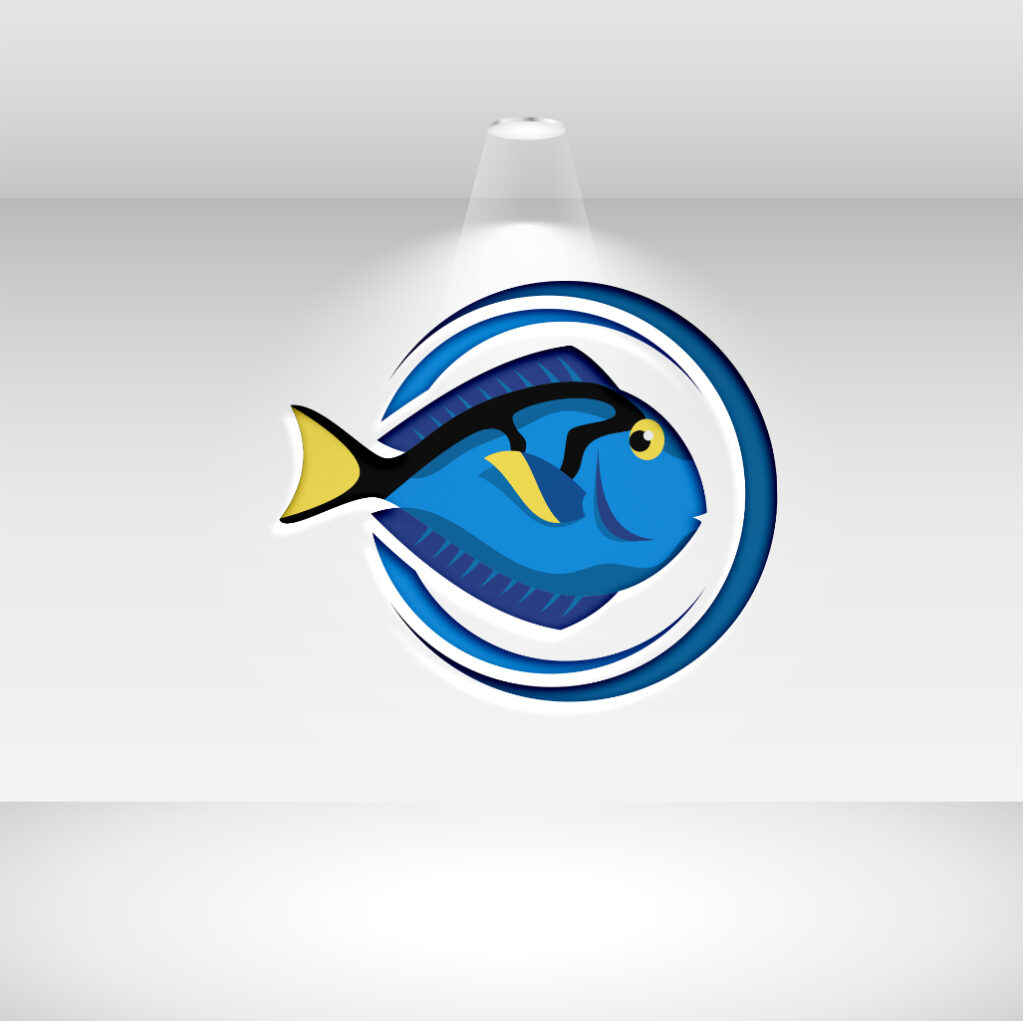 Fish in a circle. Fish logo design template. Seafood restaurant shop ...
