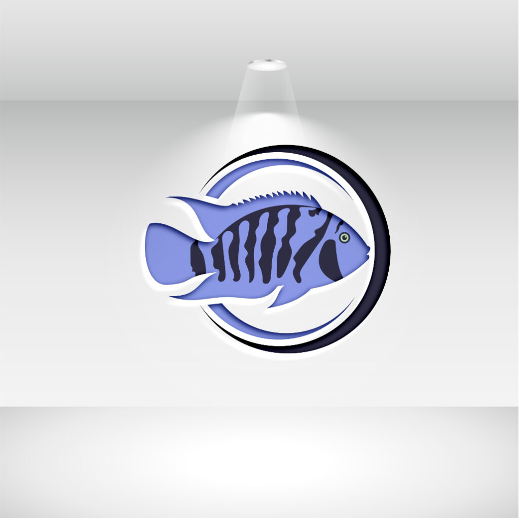 Fish in a circle. Fish logo design template. Seafood restaurant shop ...