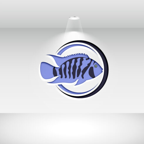 Fish in a circle. Fish logo design template. Seafood restaurant shop ...